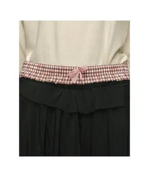 MAISON MARGIELA Panelled Pleated Midi Skirt
