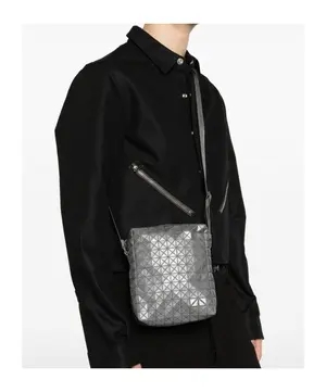 Issey Miyake Geometric Messenger Bag - Grey