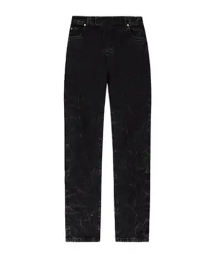 Balmain Mid Rise Acid Wash Jeans