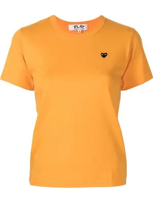 Play Comme Des Garcon T-shirt With Heart Applique