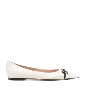 Valentino Garavani Vlogo Ballet Flats - Ivory