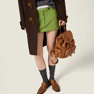 Miu Miu Logo Detailed Mini Skirt