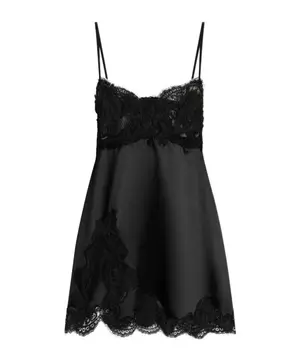 Dolce & Gabbana Lace Detailed Satin Dress