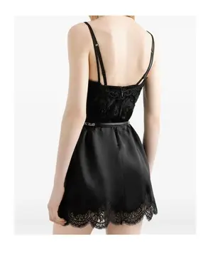Dolce & Gabbana Lace Detailed Satin Dress