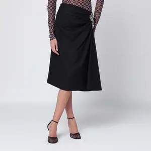 Dries Van Noten Sovora Asymmetric Midi Skirt