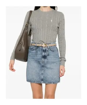 Polo Ralph Lauren Cable-knit Crew Neck Jumper - Grey