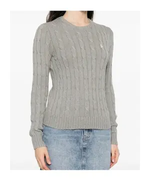 Polo Ralph Lauren Cable-knit Crew Neck Jumper - Grey