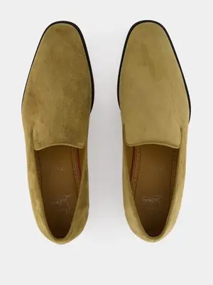 CHRISTIAN LOUBOUTIN Danny Flex Suede Loafers - Bronze
