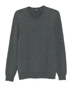 DRUMOHR Crew Neck Wool Sweater - Black