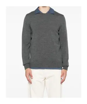 DRUMOHR Crew Neck Wool Sweater - Black