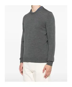 DRUMOHR Crew Neck Wool Sweater - Black