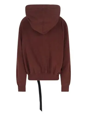 Rick Owens Oversized Drawstring Hoodie - Brown