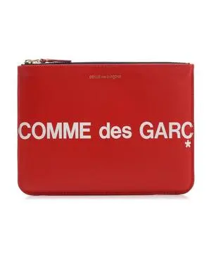 Comme Des Garçons Logo Printed Clutch