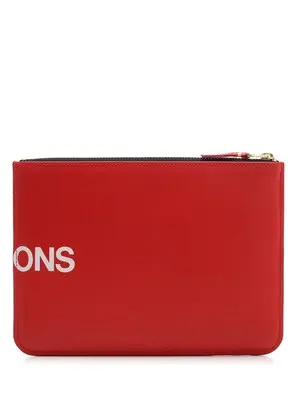 Comme Des Garçons Logo Printed Clutch