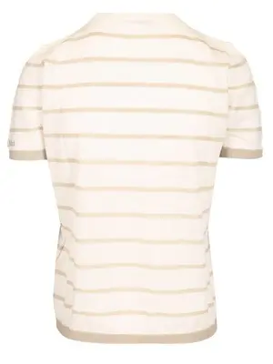 Max Mara Favetta Striped Knit T-shirt - Beige