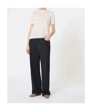 Max Mara Favetta Striped Knit T-shirt - Beige