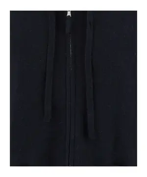 ALLUDE Zip-up Hooded Sweater