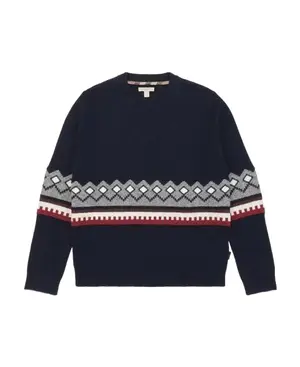 Burberry Fair Isle Knit Sweater - Black