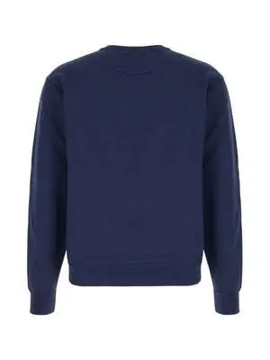 Valentino Garavani Crewneck Sweatshirt With Logo Patch - Blue