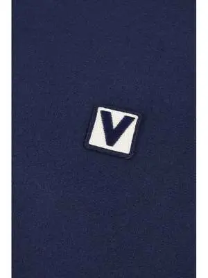 Valentino Garavani Crewneck Sweatshirt With Logo Patch - Blue
