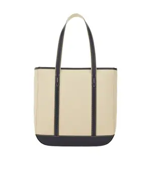 Polo Ralph Lauren Logo Embroidered Tote Bag - Ecru/navy