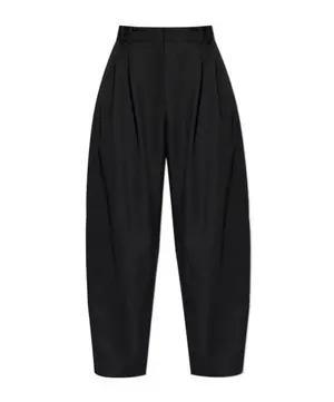 Studio Nicholson Pleated Wide-leg Tailored Trousers - Black