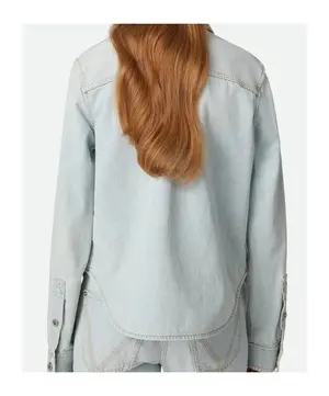 Bottega Veneta Extra Bleached Denim Shirt - Light Blue