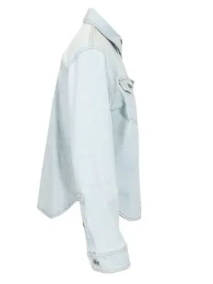 Bottega Veneta Extra Bleached Denim Shirt - Light Blue