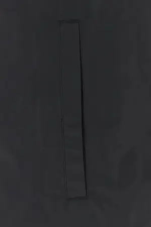 Michael Kors Printed Long Zip-up Jacket With Drawstring Hood - Black