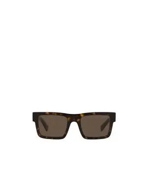 Prada Rectangular Frame Sunglasses - Brown