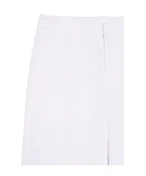 DONDUP Front Creases Straight Trousers - Bianco