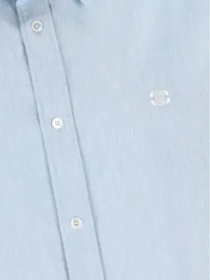 Celine Relaxed Shirt In Chambray Cotton
