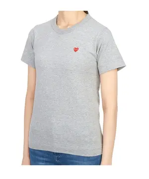 Comme Des Garçons Short Sleeve T-shirt With Heart Embroidery
