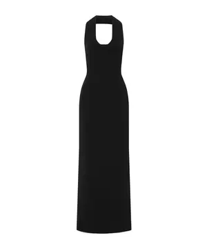 Khaite Mahi Knitted Backless Maxi Dress - Black
