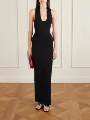 Khaite Mahi Knitted Backless Maxi Dress