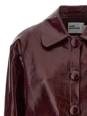 SELF-PORTRAIT Cropped Leather Jacket