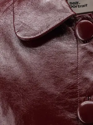 SELF-PORTRAIT Cropped Leather Jacket
