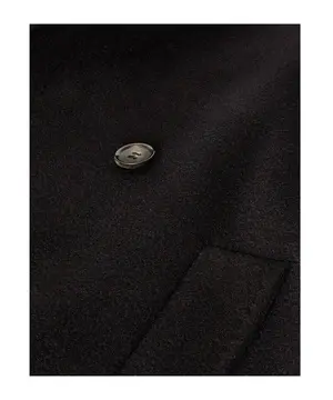 Loro Piana Double-breasted Coat With Leather Trim