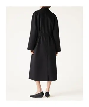 Loro Piana Double-breasted Coat With Leather Trim