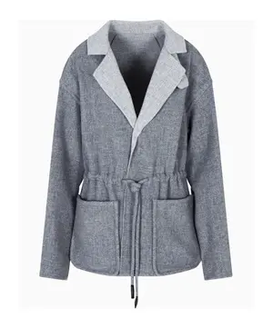 Giorgio Armani Wool And Cashmere Double Cloth Drawstring Jacket