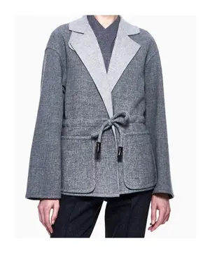 Giorgio Armani Wool And Cashmere Double Cloth Drawstring Jacket