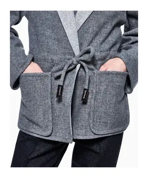 Giorgio Armani Wool And Cashmere Double Cloth Drawstring Jacket