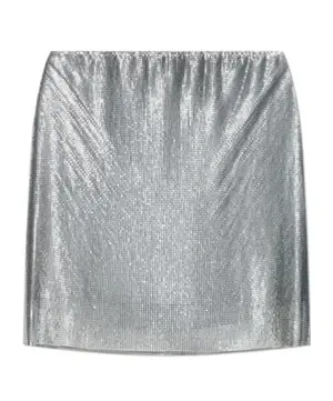 Versace Sequined Mini Skirt - Silver
