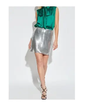 Versace Sequined Mini Skirt - Silver