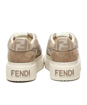 Fendi Match Lace-up Sneakers - Light Brown