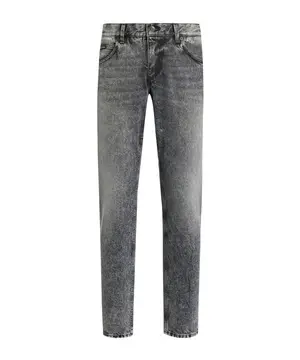 Dolce & Gabbana Vintage-wash Slim Jeans - Black