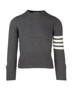 Thom Browne 4-bar Crewneck Jumper - Black