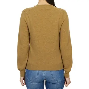 Comme Des Garçons V-neck Long Sleeve Sweater - Brown