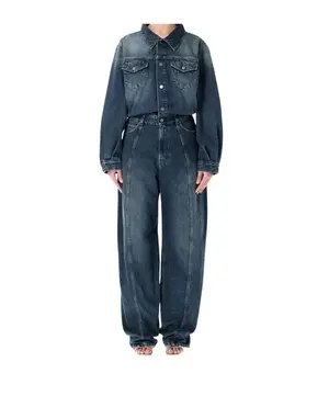 HAIKURE Denim Jumpsuit With Wide Leg Silhouette - Blue