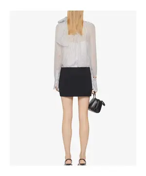Givenchy Polka Dots Printed High-neck Blouse With Bow Detail - Beige/black
